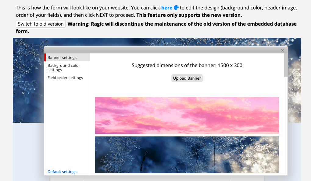 Embedding on your website