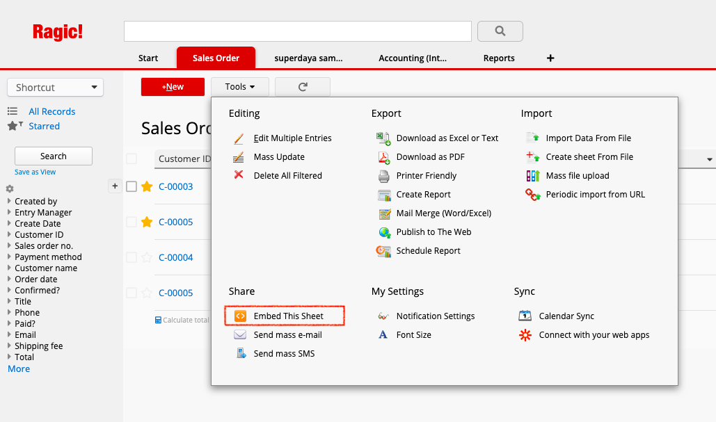 Embedding on your website